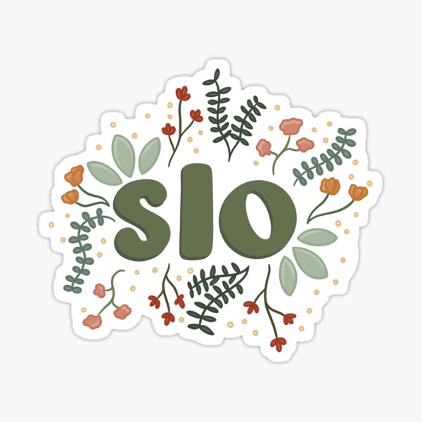 "Slo floral" Sticker by theooo18 | Redbubble