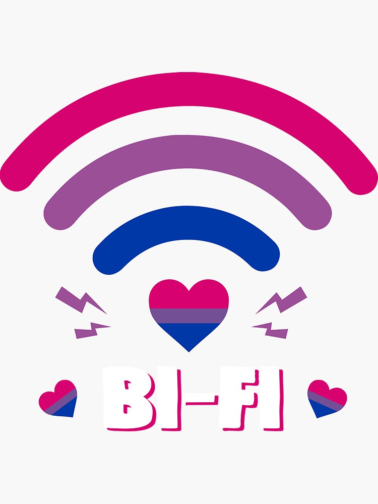 "Bi-Fi Signal Bisexual Trans LGBT Pride Month" Sticker for Sale by ...