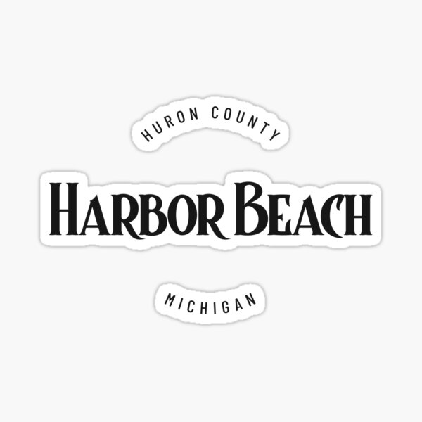 "Harbor Beach Michigan Classic Black Logo Design" Sticker for Sale by ...