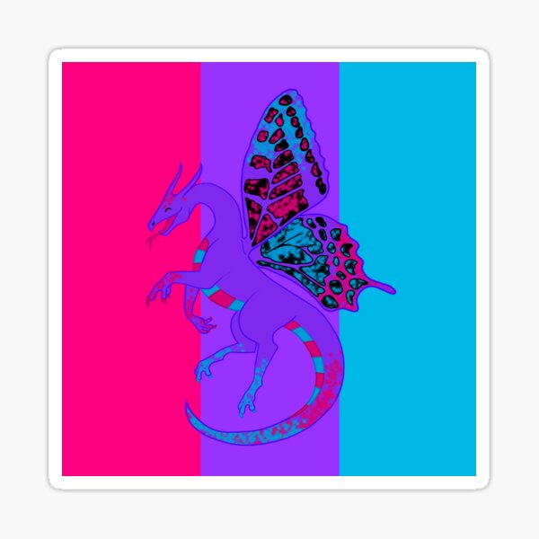 Androgyne Pride Fae Dragon With Flag Sticker For Sale By Stupidmasky