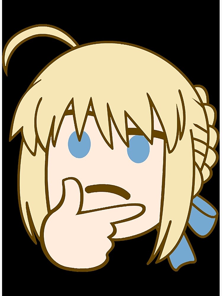 Lámina artística «Pensando Emoji Saber Fate Stay Night» de Hasnain1984 ...