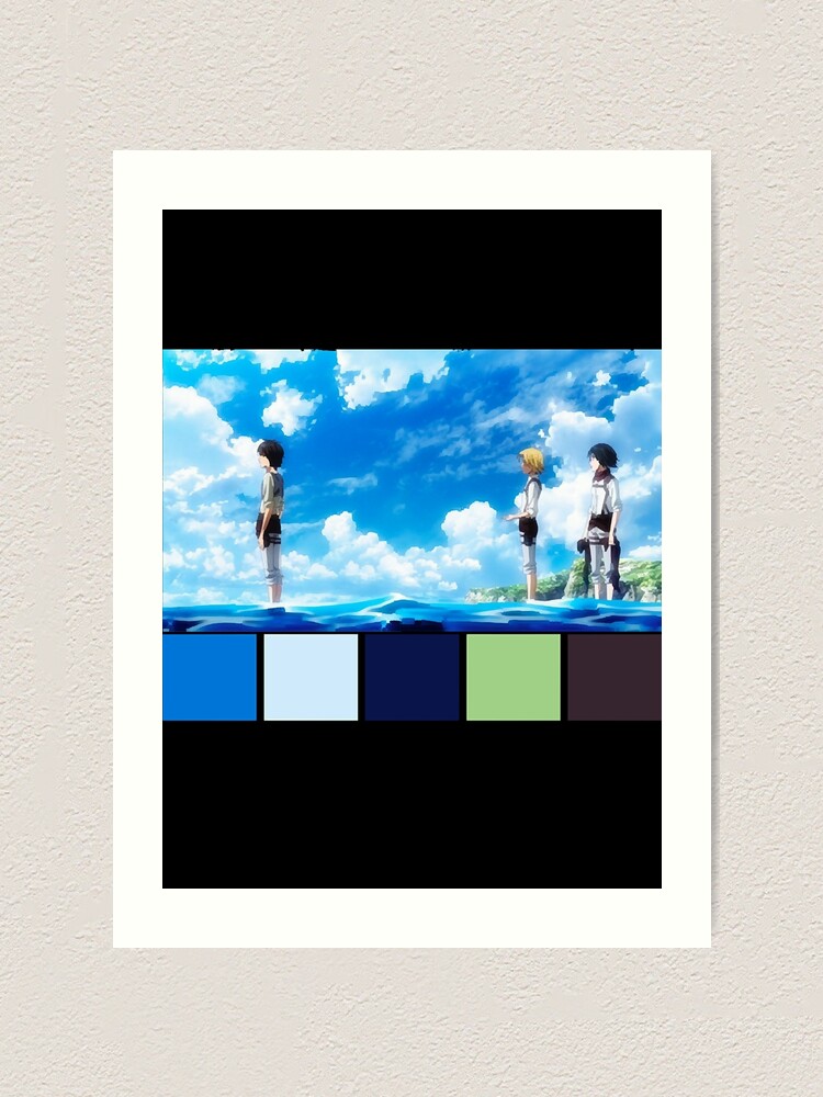 "Attack on Titan Shingeki no Kyojin Color Palette" Art Print by ...