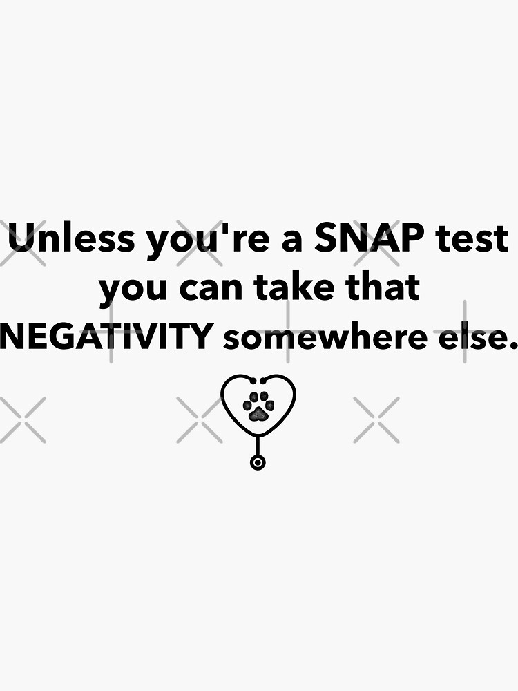 "Veterinary Medicine, SNAP test" Sticker for Sale by ShopVetMed | Redbubble