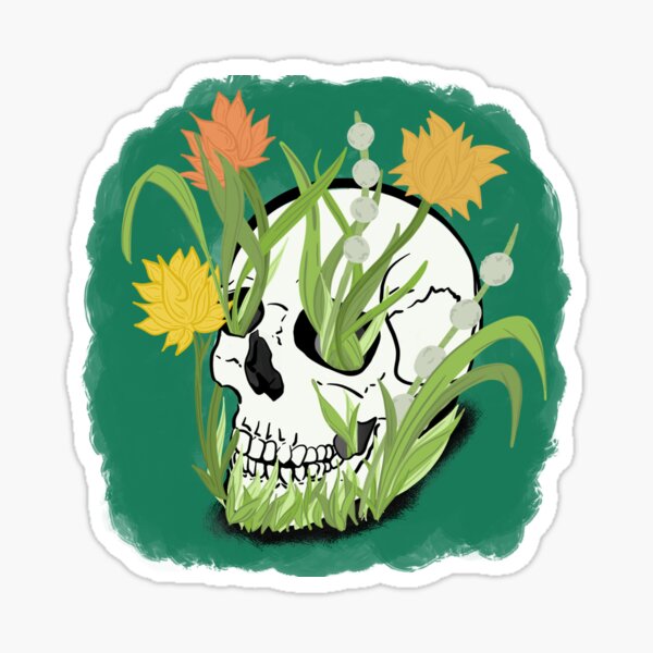 "Nature Skull" Sticker for Sale by Washashley | Redbubble