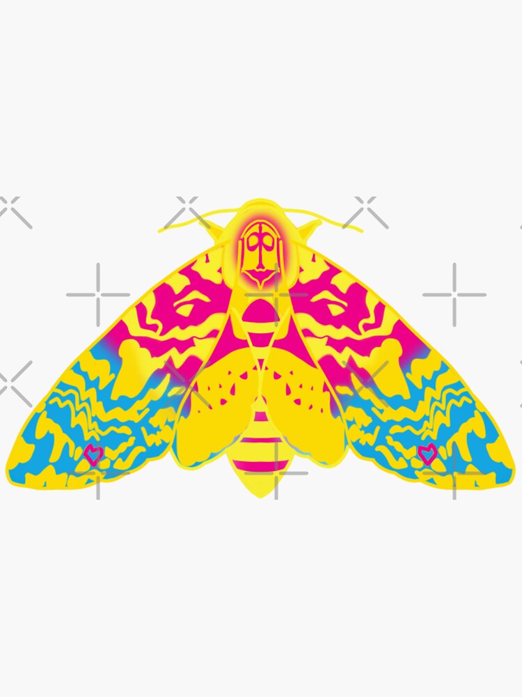 "Death Moth PANSEXUAL" Sticker for Sale by CreativeHigh | Redbubble