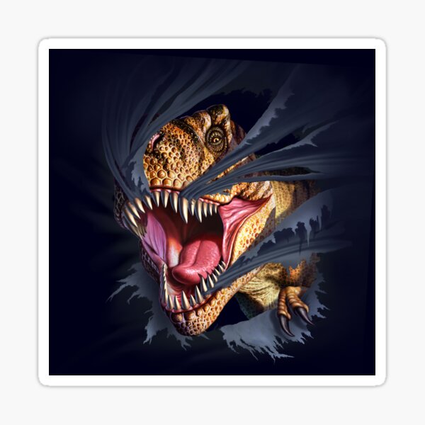 "T-Rex Tearing" Sticker for Sale by jerrylofaro | Redbubble