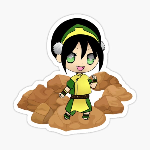 "Toph Chibi " Sticker for Sale by RodeaDari | Redbubble