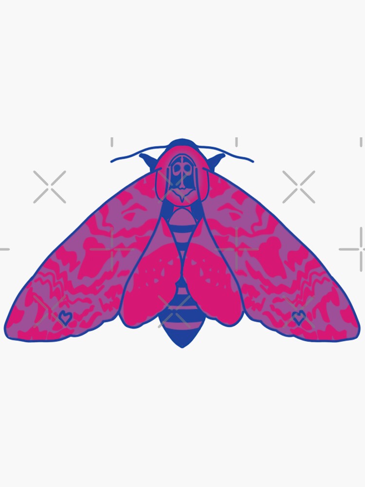 "Death Moth BISEXUAL" Sticker for Sale by CreativeHigh | Redbubble