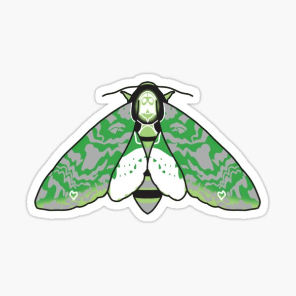 "Death Moth AROMANTIC" Sticker for Sale by CreativeHigh | Redbubble