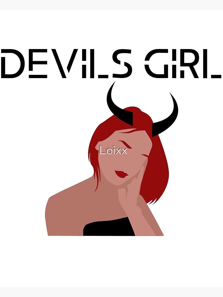 Devils Girl Poster By Loixx Redbubble
