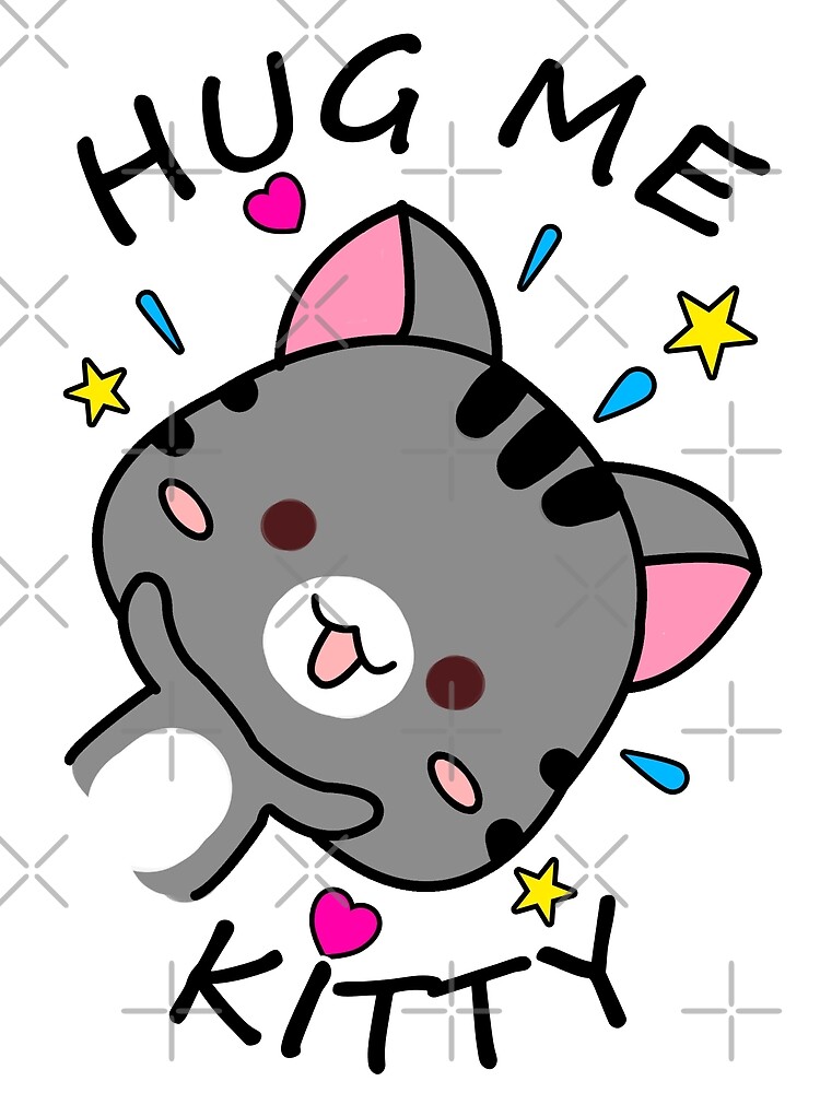 "Bright colorful, Kawaii Hug Me Kitty Design for People that Love ...