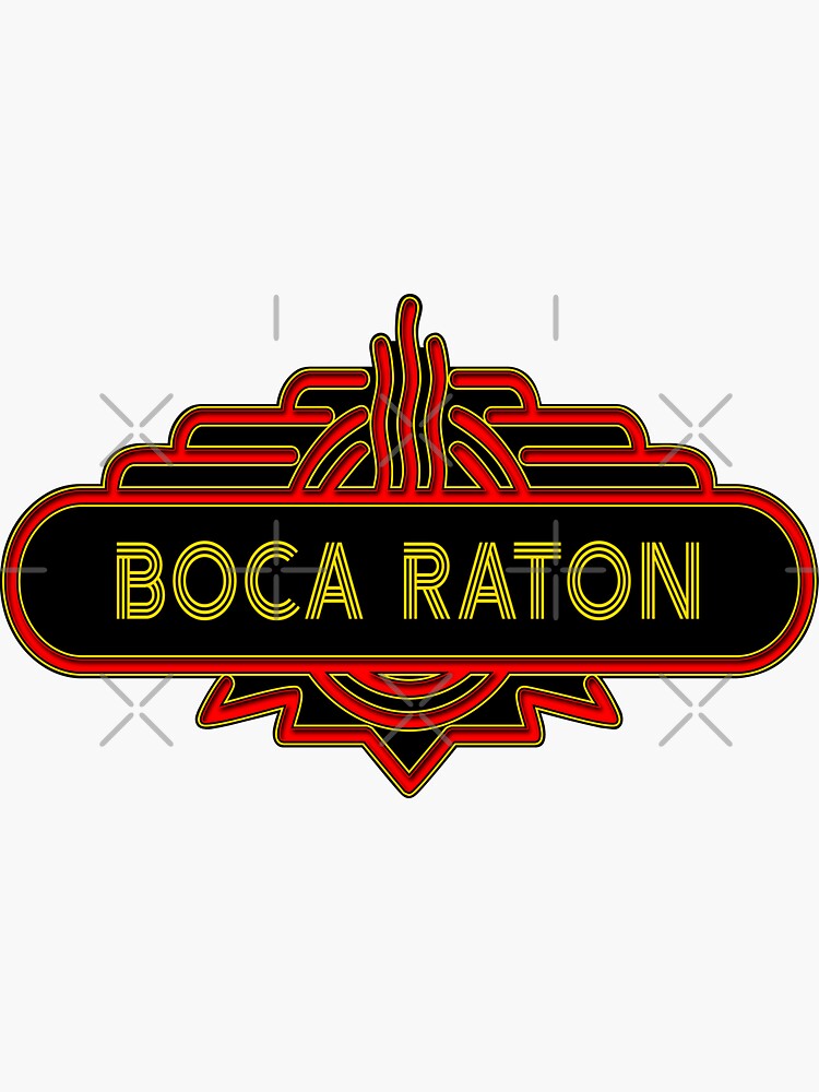 Pegatina «Metro retro - Boca Ratón» de GTL-Enterprises | Redbubble