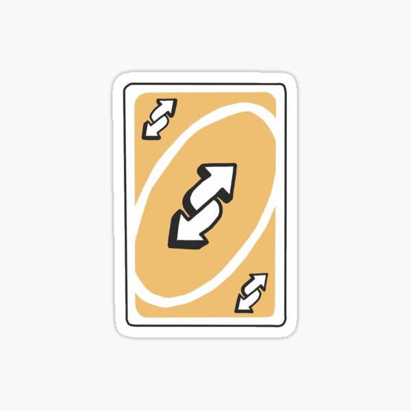 "yellow uno reverse" Sticker by ArtGratiaAsh | Redbubble