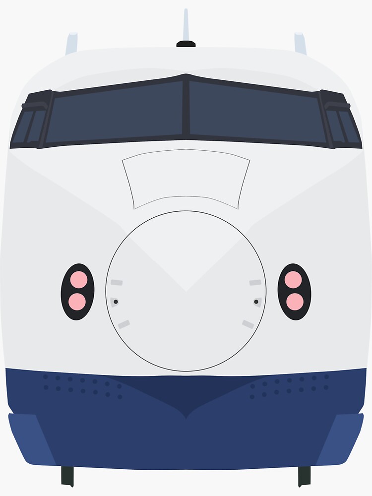 "Shinkansen 0 Series Bullet Train - Front View " Sticker for Sale by ...