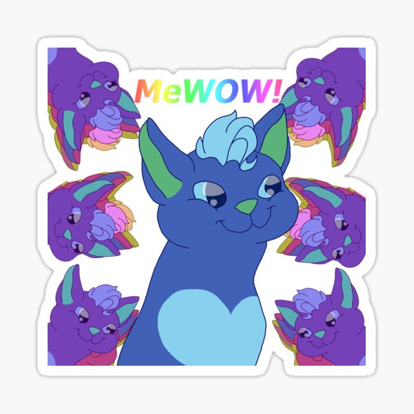 Mewow Stickers | Redbubble