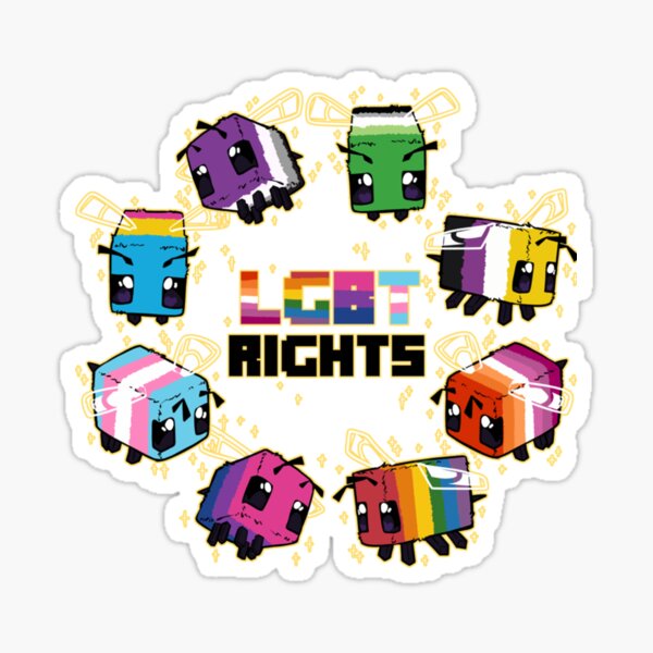 "LGBT Minecraft Bees Pullover Hoodie| Gift Perfect" Sticker for Sale by ...