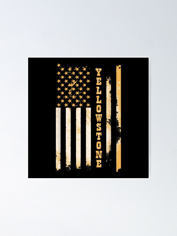 "Yellowstone Flag" Poster for Sale by kovacekgxb | Redbubble
