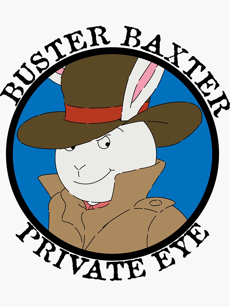 "Buster Baxter Private Eye Logo (Blue)" Sticker for Sale by EddieCas382 ...