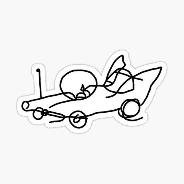 "Simpson car sketch" Sticker for Sale by ThreadAliv | Redbubble