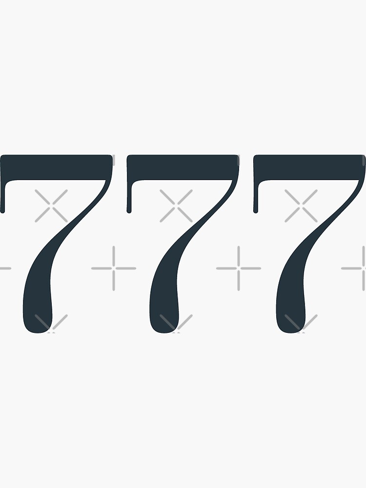 "Angel Number 777" Sticker for Sale by syantzer | Redbubble
