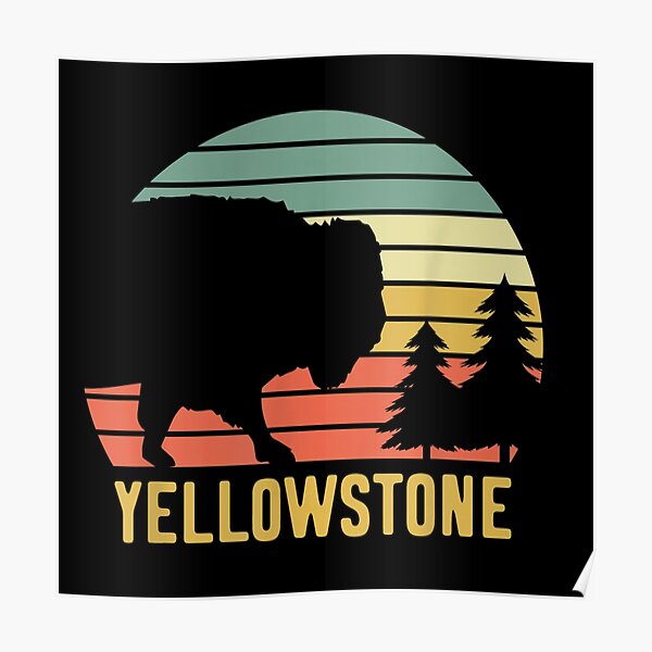 "Vintage Yellowstone National Park Retro Travel" Poster for Sale by ...