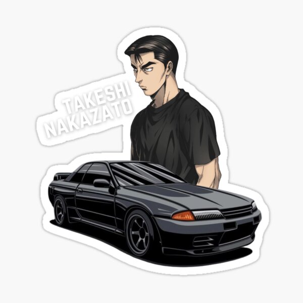 Pegatina «Takeshi Nakazato {initial d}» de MOTOSHIFT | Redbubble