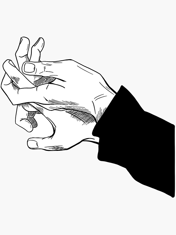 "megumi fushiguro rabbit shikigami hands sign" Sticker for Sale by ...