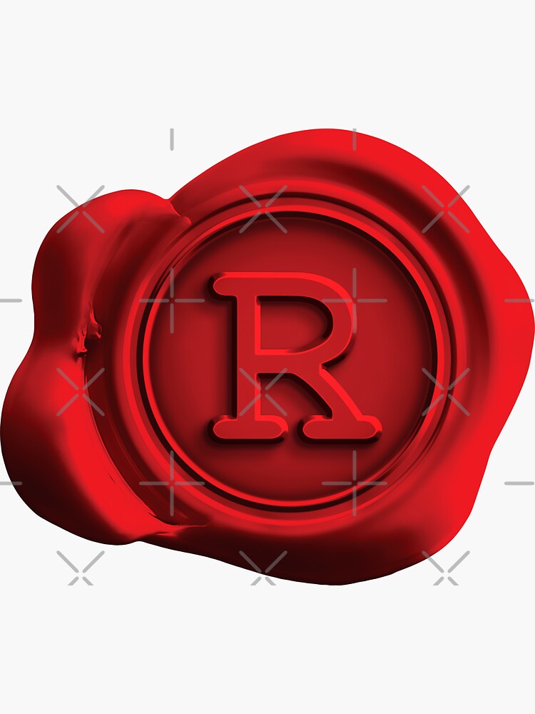 "Wax Seal R Monogram" Sticker by avperth | Redbubble