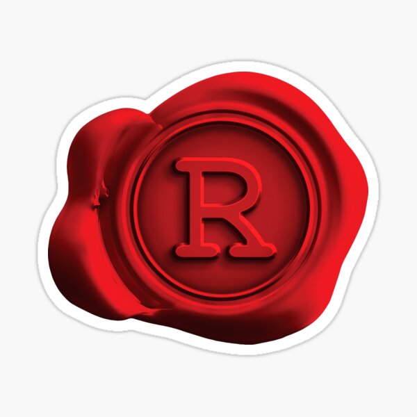 "Wax Seal R Monogram" Sticker by avperth | Redbubble