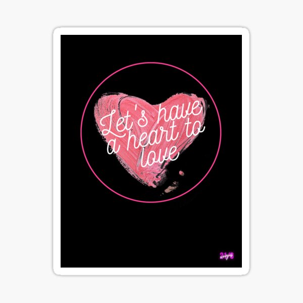 "heart of love" Sticker for Sale by wnhun | Redbubble