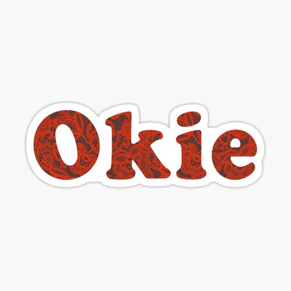 "Okie in lace" Sticker for Sale by lilkenz | Redbubble