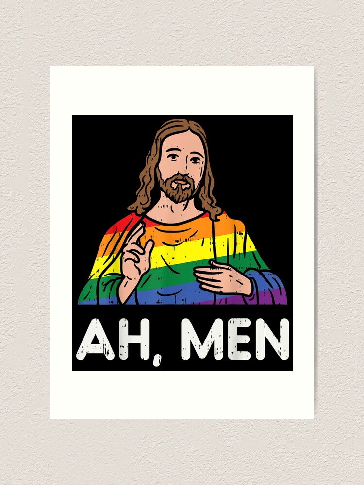 "Jesus Christian LGBT Pride Flag" Art Print by YoungSweeney | Redbubble