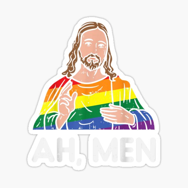 "Jesus Christian LGBT Pride Flag" Sticker for Sale by YoungSweeney ...
