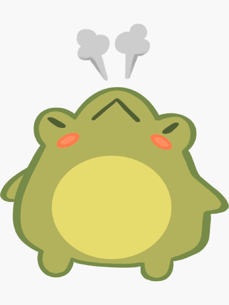 "Angry Frog" Sticker by Tiara-Boi | Redbubble