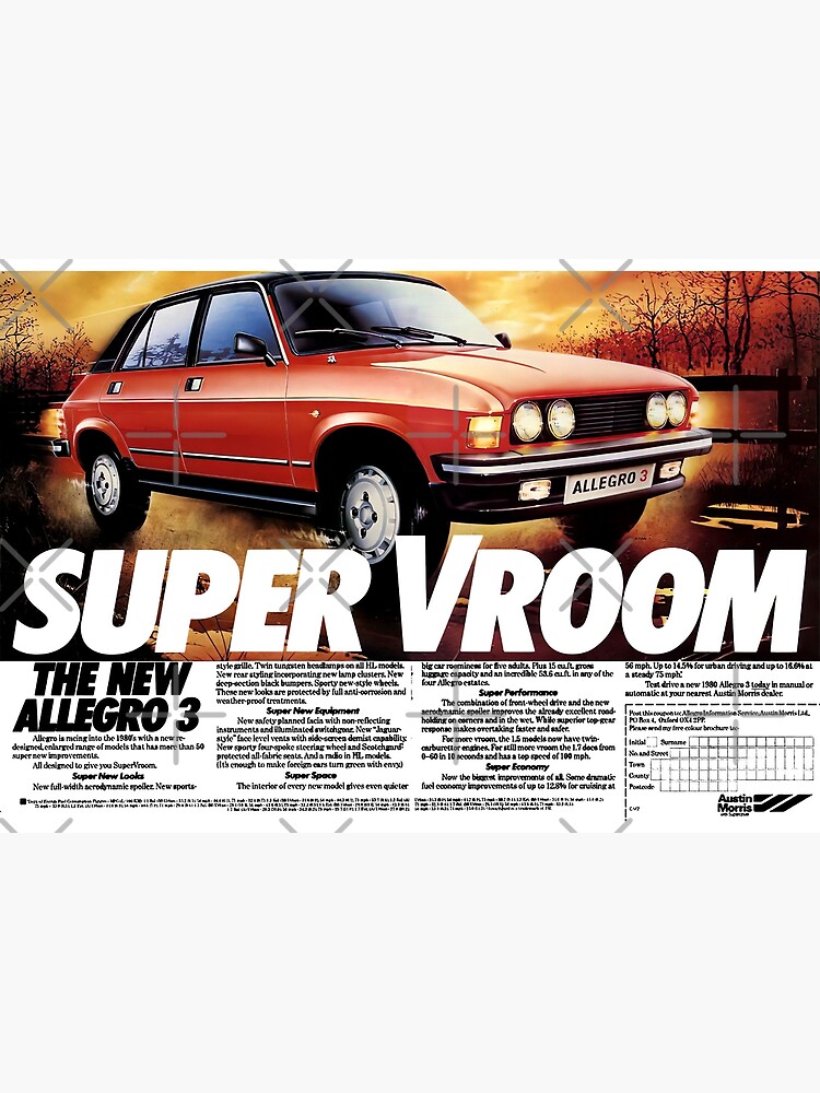 "AUSTIN ALLEGRO - ADVERT" Poster for Sale by ThrowbackM3 | Redbubble