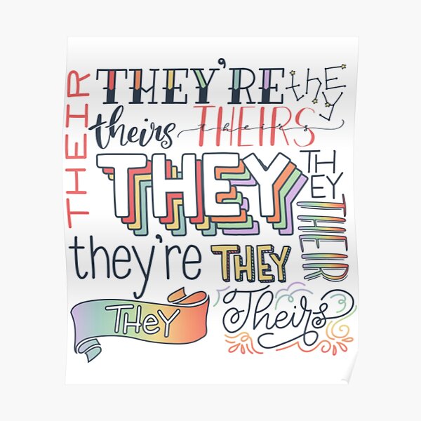 Poster « Nuage de pronoms non binaire - ils », par GamdenGanks | Redbubble Poster « Nuage de pronoms non binaire - ils », par GamdenGanks | Redbubble