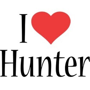 "I Love Hunter" Sticker for Sale by teedesiigner | Redbubble