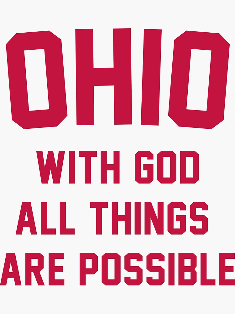 "The Ohio Motto (State Motto of Ohio)" Sticker for Sale by ...