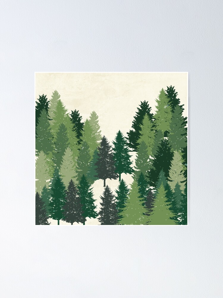 "A Simple Forest Illustration" Poster by vectormarketnet | Redbubble