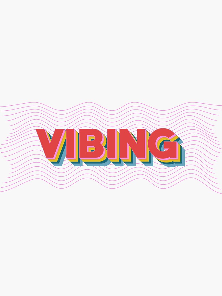"VIBING Logo " Sticker for Sale by MardiBoy | Redbubble