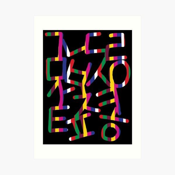 "Colorful Korean alphabet" Art Print by Geunah | Redbubble