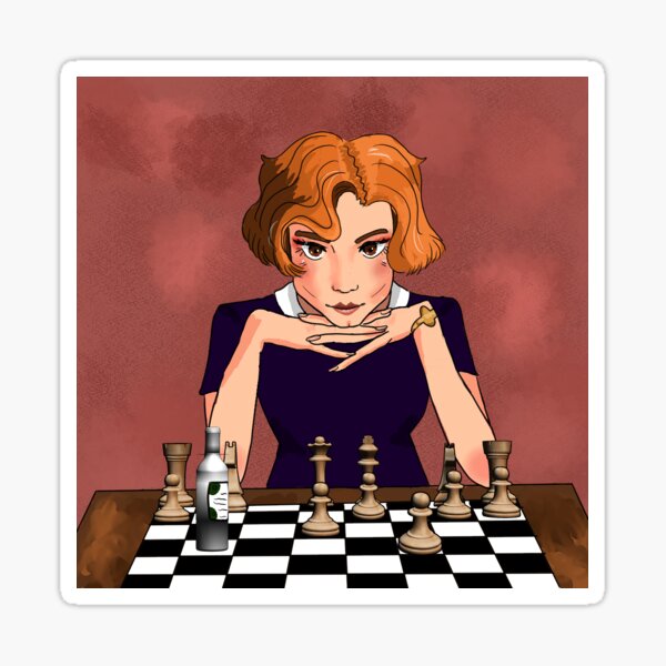 "Beth Harmon, The Queen's Gambit !!!" Sticker for Sale by Lightlyspiced ...