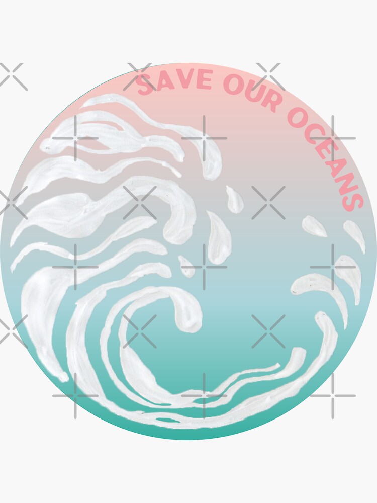 "Save Our Oceans" Sticker by fadedsprings | Redbubble