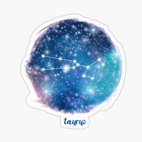 "Taurus Zodiac Star Sign" Sticker by playful-pixie | Redbubble