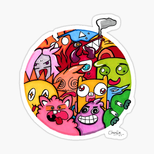 "Coocoo Monsters" Sticker for Sale by 3xC-Frontliners | Redbubble