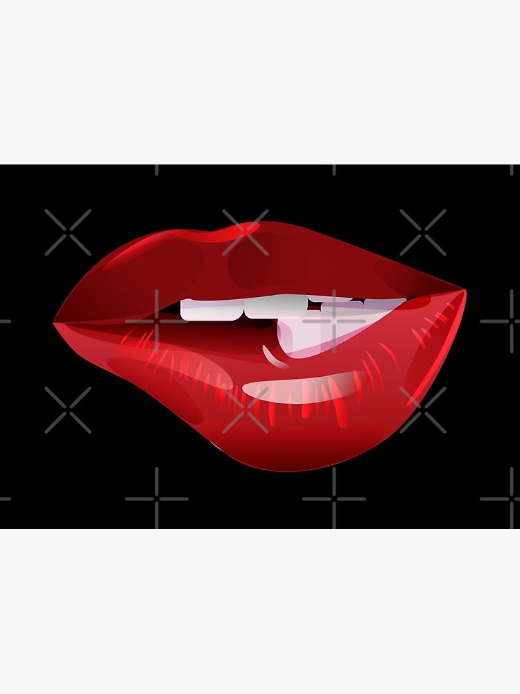 Lámina fotográfica « Morder el labio Emoji - Beso - Sonrisa sexy ...