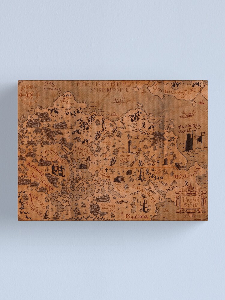 "Dream SMP Map Illustration" Canvas Print for Sale by Bennyikes | Redbubble
