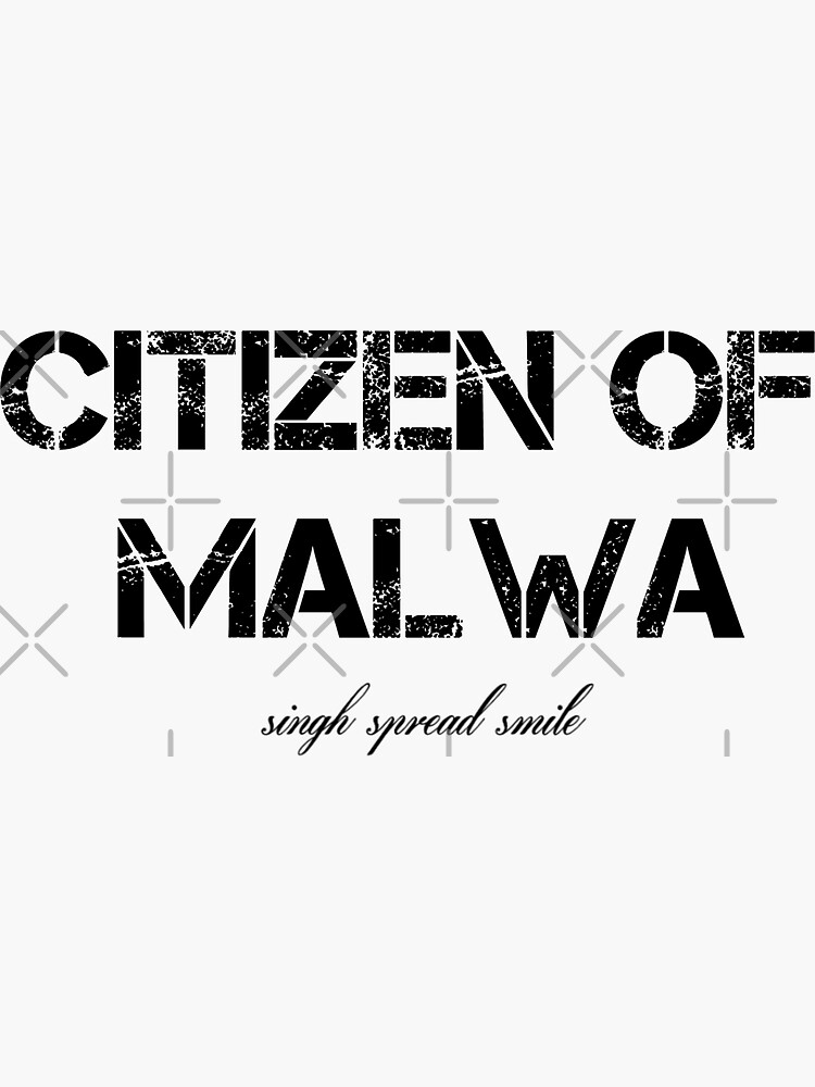 "Citizen of Malwa" Sticker for Sale by SINGH SPREAD SMILE | Redbubble