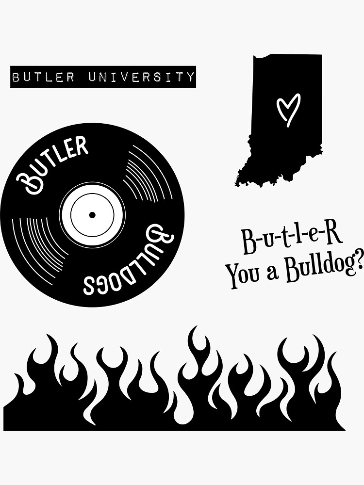 "Butler University Black Sticker Pack (5)" Sticker by llaux | Redbubble