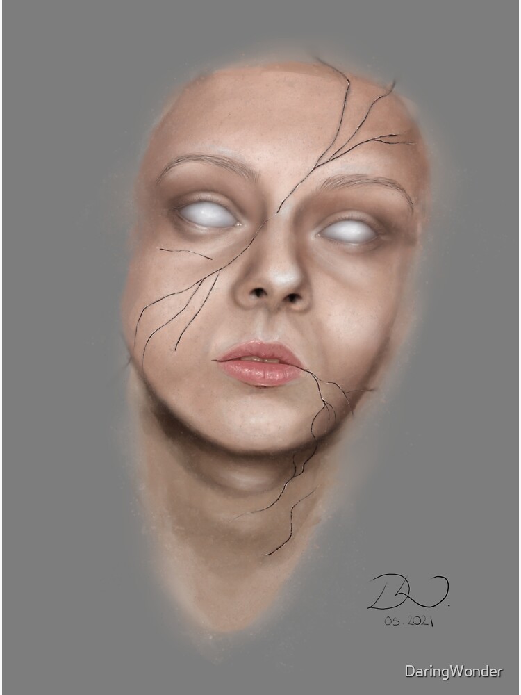 "Porcelain Face" Sticker for Sale by DaringWonder | Redbubble